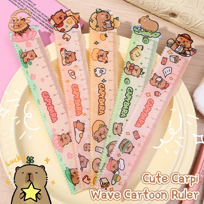 Random Style Funny Capybara Straight Ruler - Wavy Lines Drawing Tools ...
