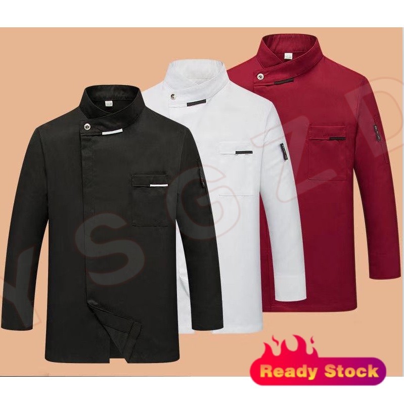 Long/short Sleeve Chef Coat Unisex Hotel Restaurant Uniform Kitchen ...
