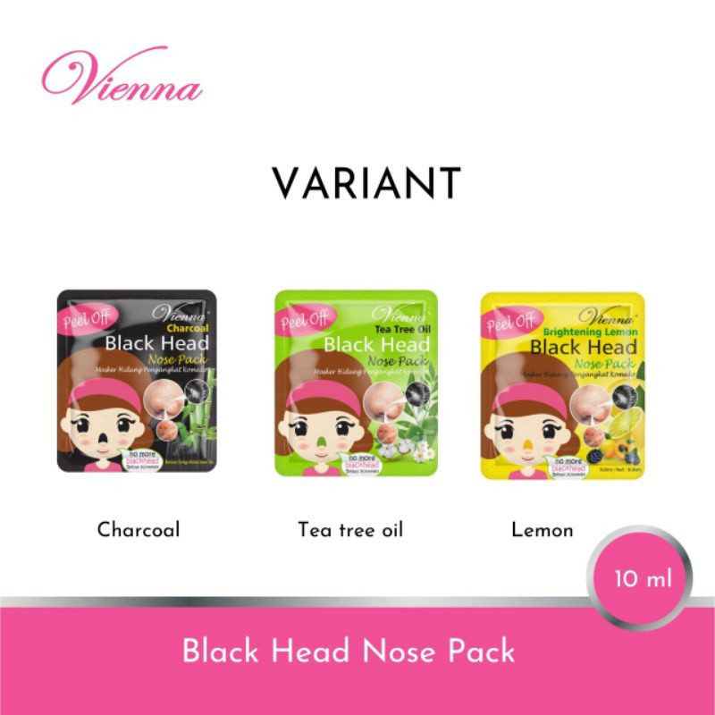 Vienna BLACK HEAD NOSE PACK - 10ML anti-Comedy NOSE Mask SACHET ...