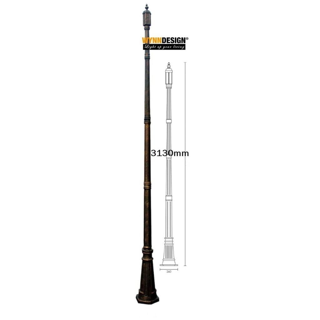 Wynn Design 3meter Antique Pole Only Copper Colour Black Colour Street ...