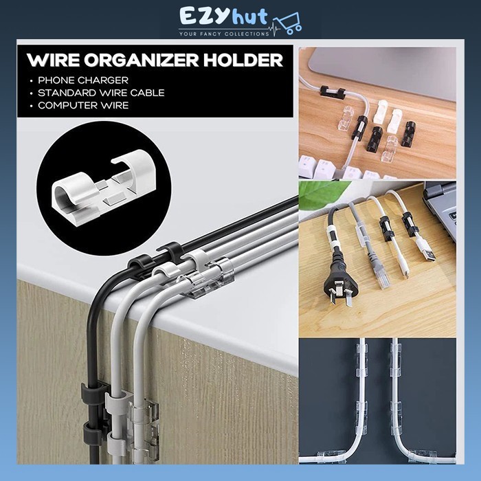 Wire Holder Wire Cable Clips Wire Cable Organizer Wall Adhesive Cord ...