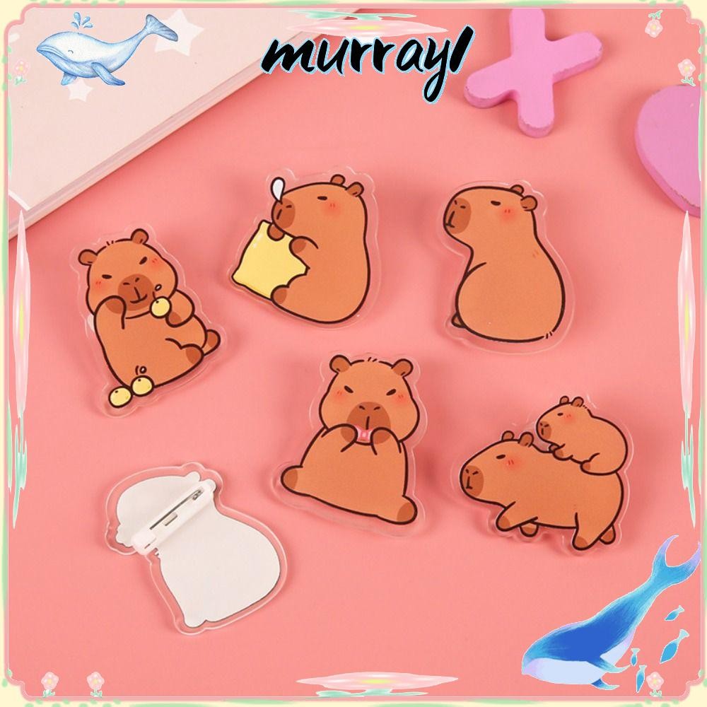 MURRAY1 Capybara Pins, Clothes Accessories Bag Pin Capybara Acrylic ...