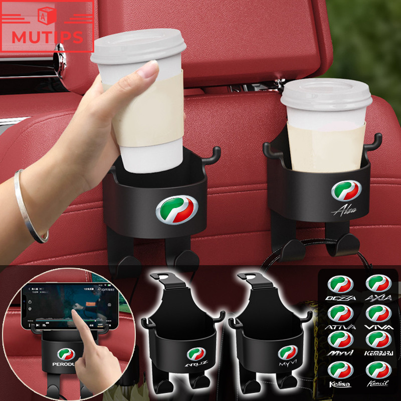 Perodua Car Hook Water Cup Holder Auto Seat Back Storage Rack Phone ...