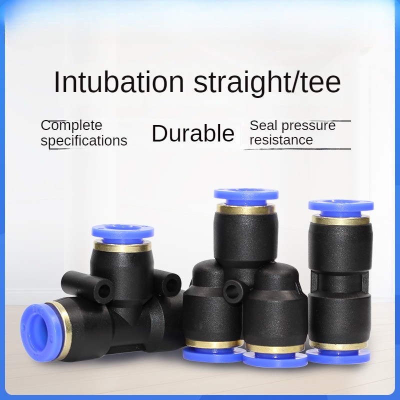 Pneumatic Quick Plug Joint Trachea Air Pump Straight-through SPU-8 Tee ...
