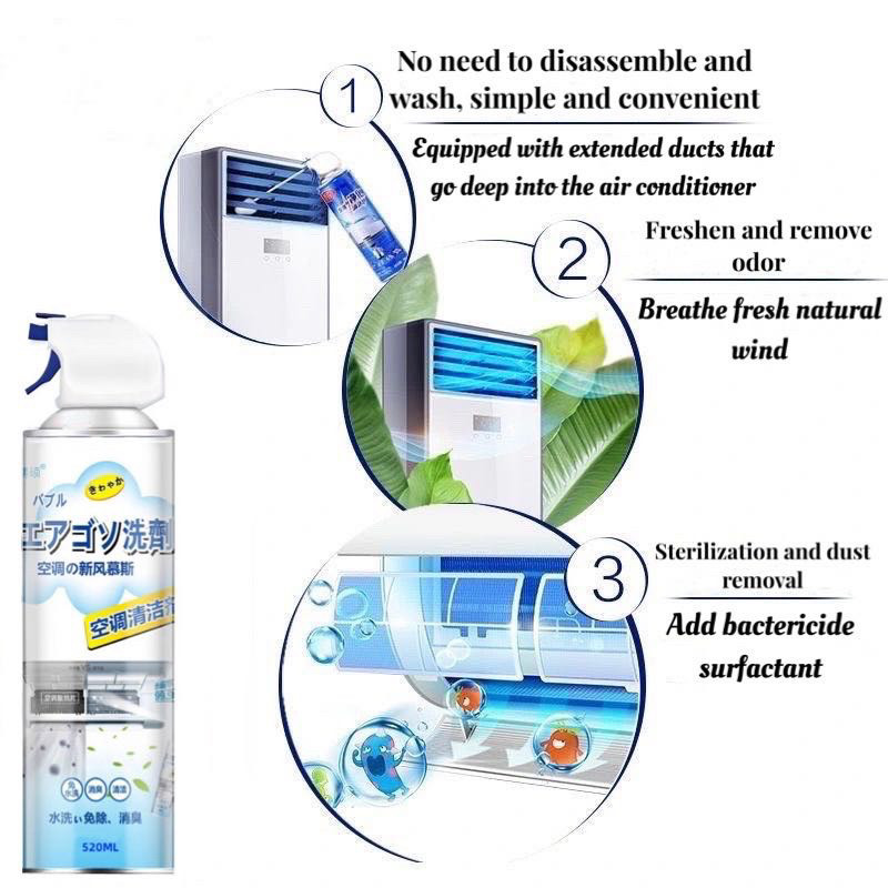 KUNBOSHUO Air Conditioner Cleaner No Need to Wash / Clean / Deodorize ...