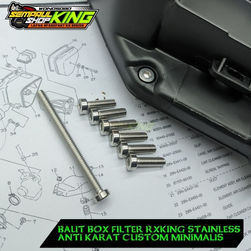 Genuine Custom Minimalist low head Rx king Stainless air filter Box ...