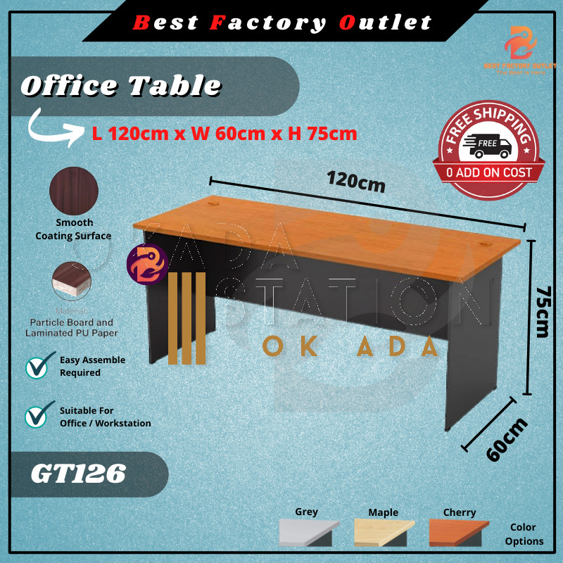 GT126 Office Table / SIZE: 4' / 1200MM / Office Desk | Shopee Malaysia