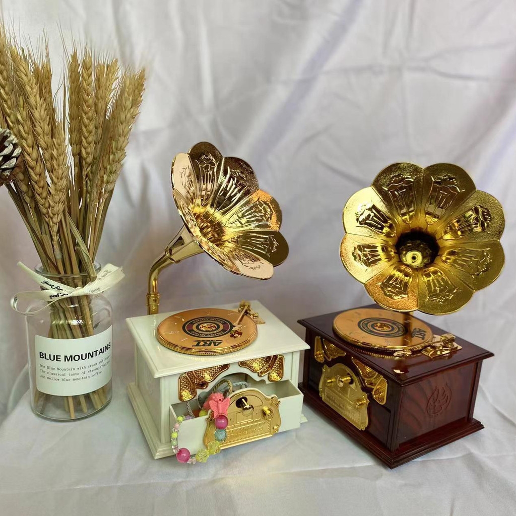 European Retro Record Gramophone Music Box Home Living Room Bar Cafe ...