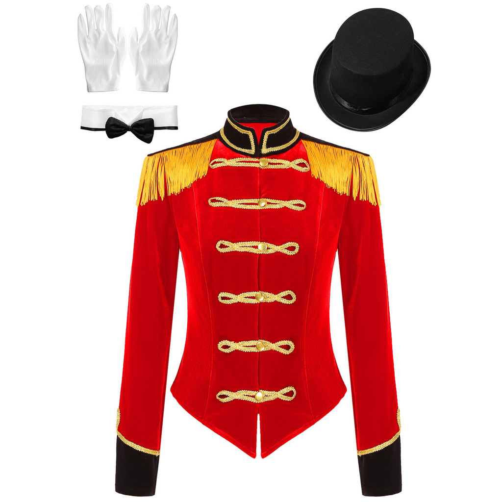 inhzoy Adult Circus Ringmaster Costume Accessories Set Womens Lion ...