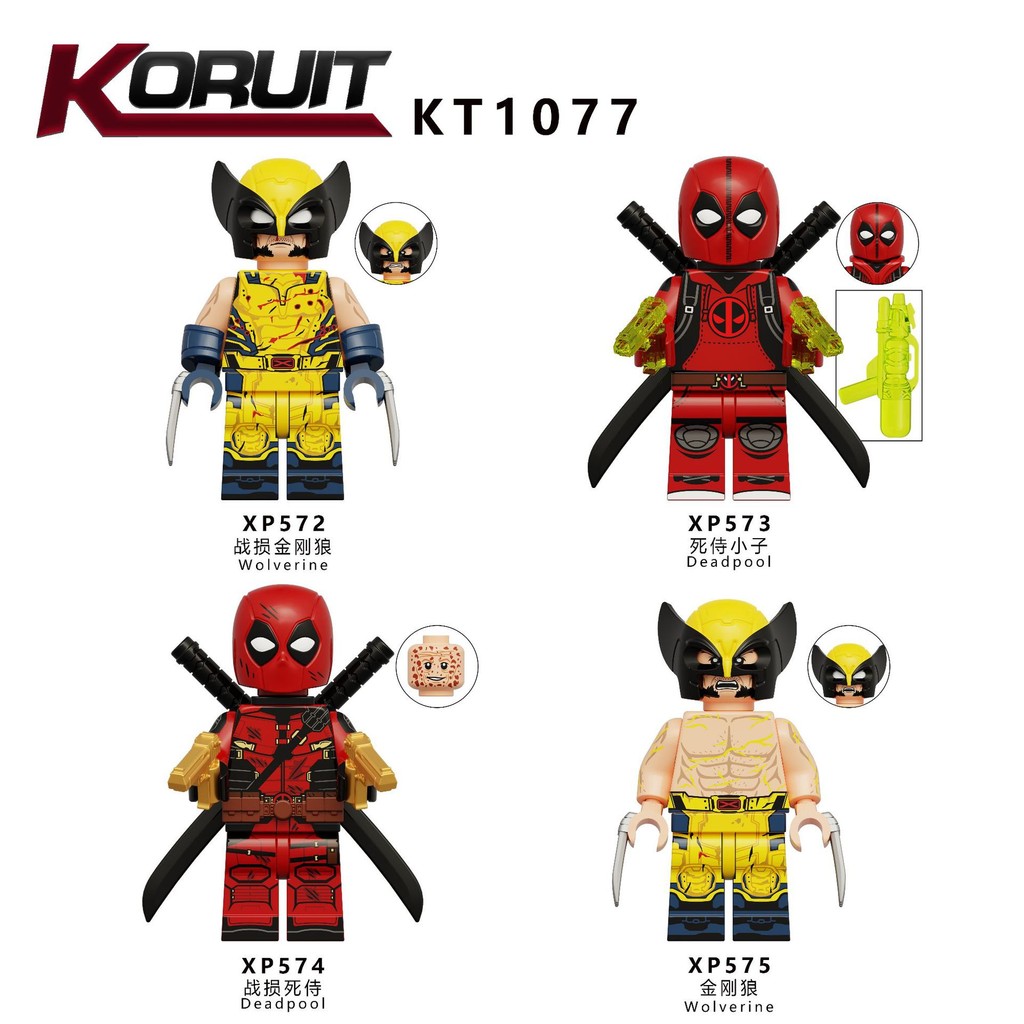 Wolverine Building Blocks Deadpool Figures Toy Minifigures KT1077 ...