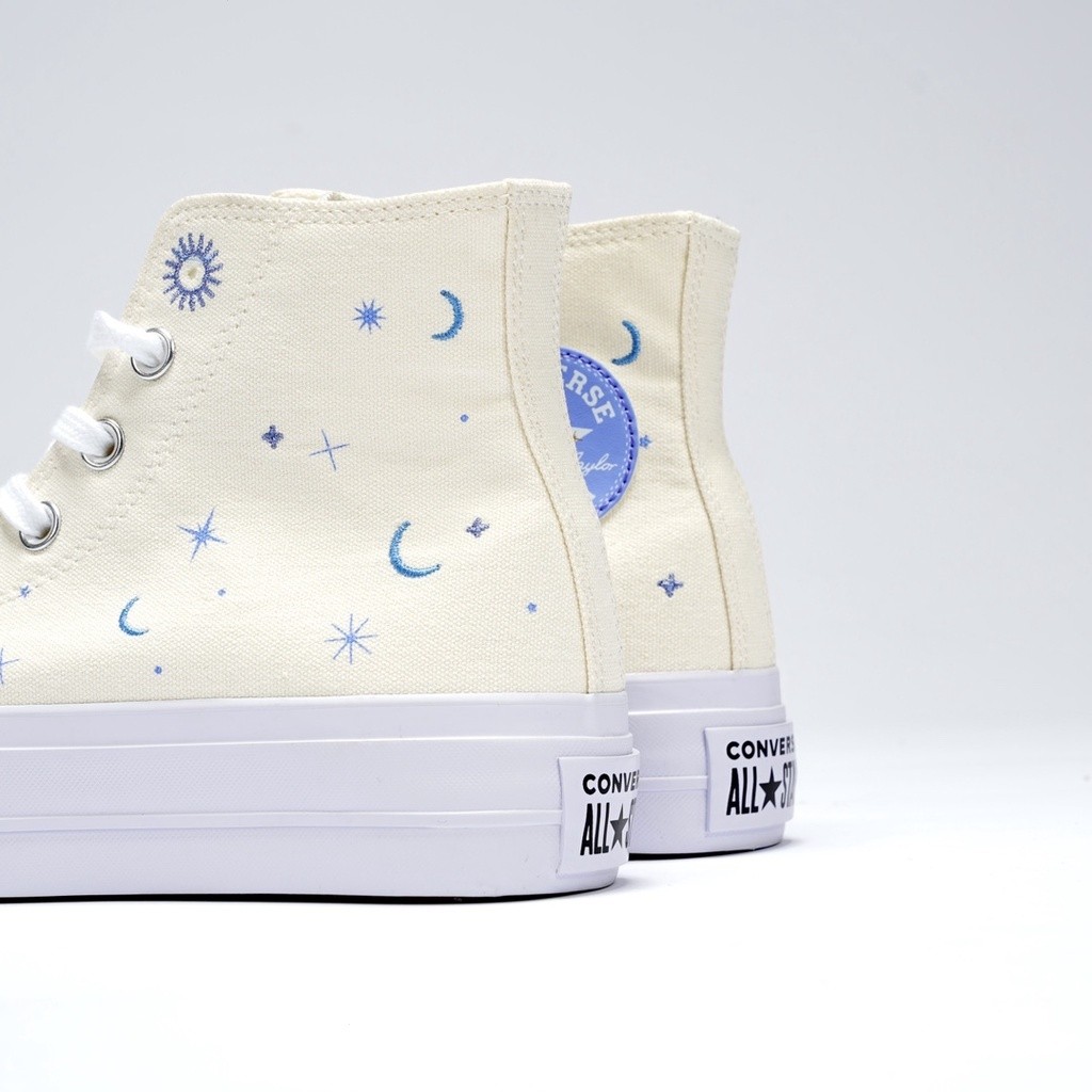 Convers Chuck All Star lift embroidery thick sole raised casual shoes ...