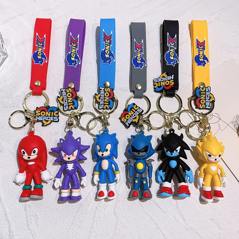 Ultrasonic Mouse Sonic Keychain Car Anime Cartoon Cute Key Pendant Doll ...