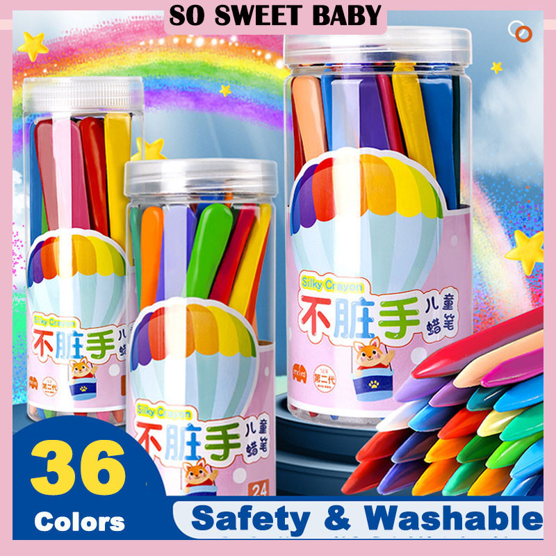 Crayon for Kids Non Toxic Washable Plastic Crayon Drawing Coloring ...