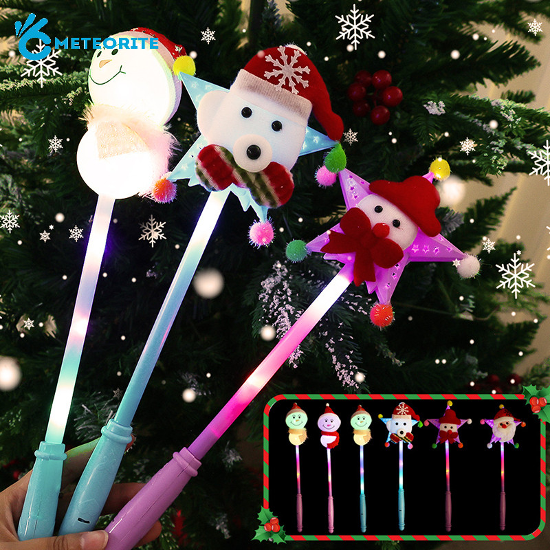 Classic Xmas Series Cartoon Santa Claus Snowman Glowing Stick Toy ...
