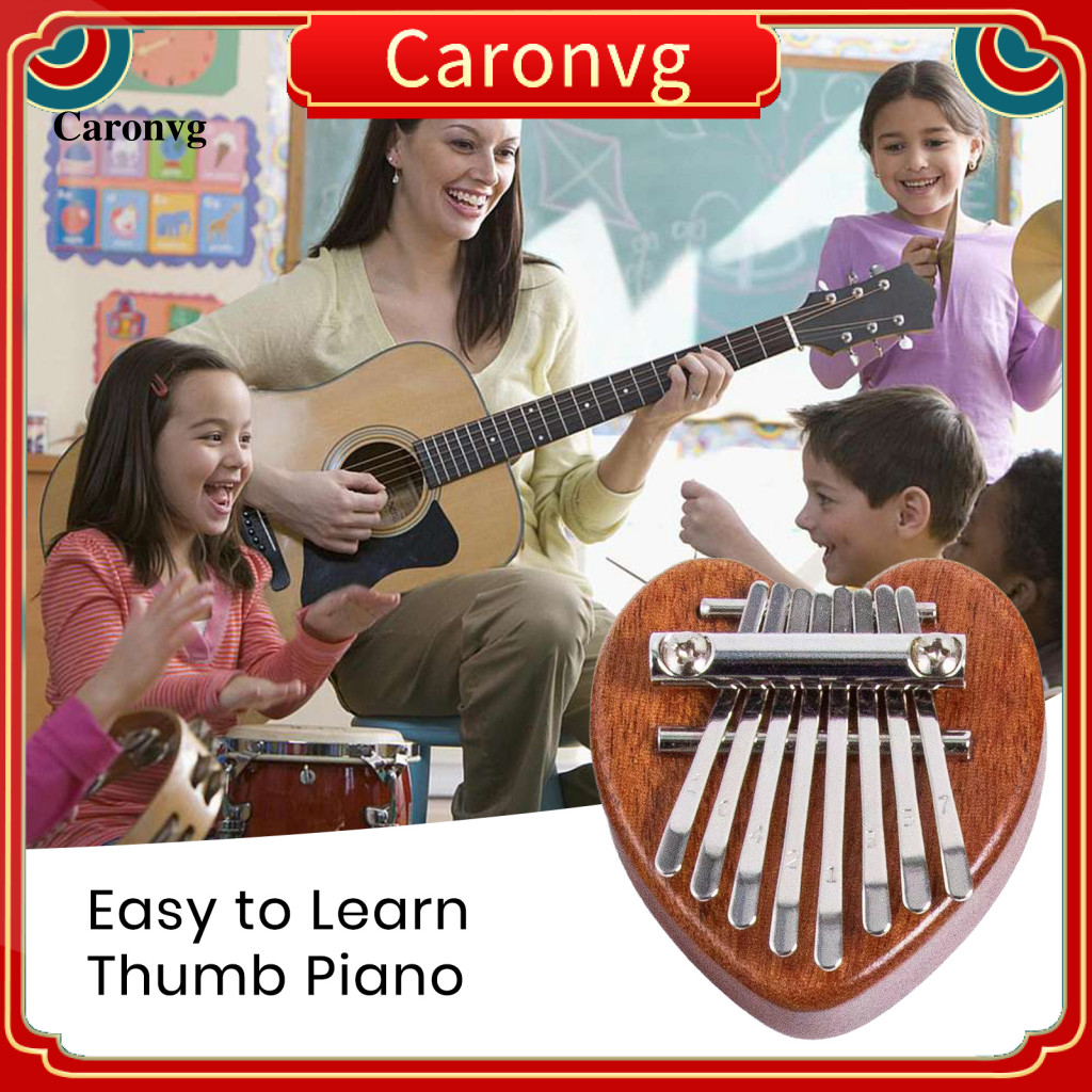 Caronvg Calming Sounds Thumb Piano Fun to Play Thumb Piano Portable 8 ...