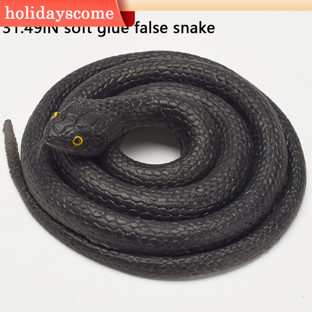 80cm Waterproof Rubber Snake Fun Toy Realistic Soft Halloween Props ...