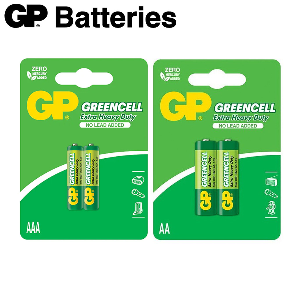 GP BATTERY GREENCELL EXTRA HEAVY DUTY AA/AAA 2PCS PERCARD | Shopee Malaysia