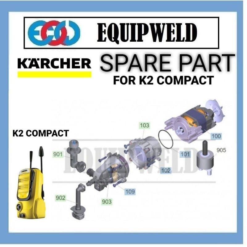 SPARE PART - KARCHER PART 100 MOTOR REPLACEMENT / 902 HIGH PRESSURE ...