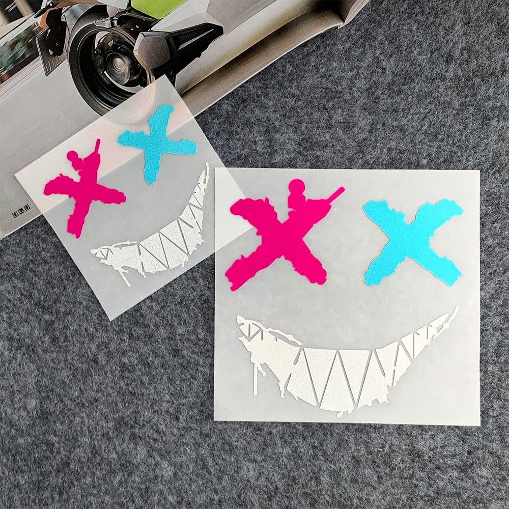 XX Eyes Face Helmet Stickers Car Electric Car Motorcycle Scooter Auto ...