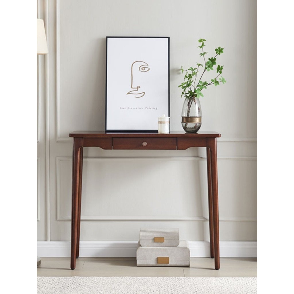 Solid Wood Entrance Table Simple Entrance Table Back Wall Narrow Table ...