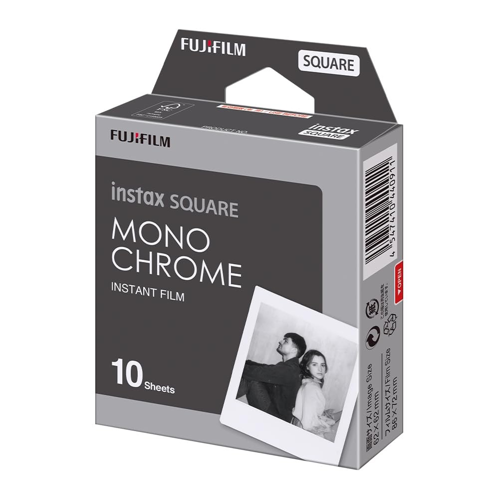 FUJIFILM Square Format Film instax SQUARE Monochrome Frame 10 Sheets ...