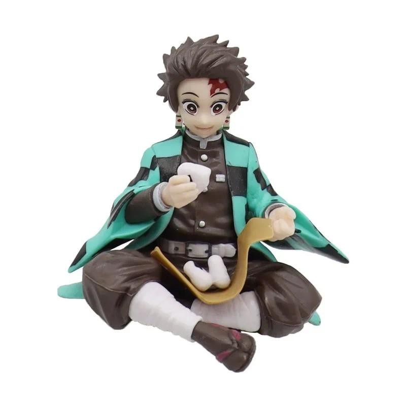 Anime Demon Slayer Sit Eating Rice Action Figure All Style Tanjirou ...