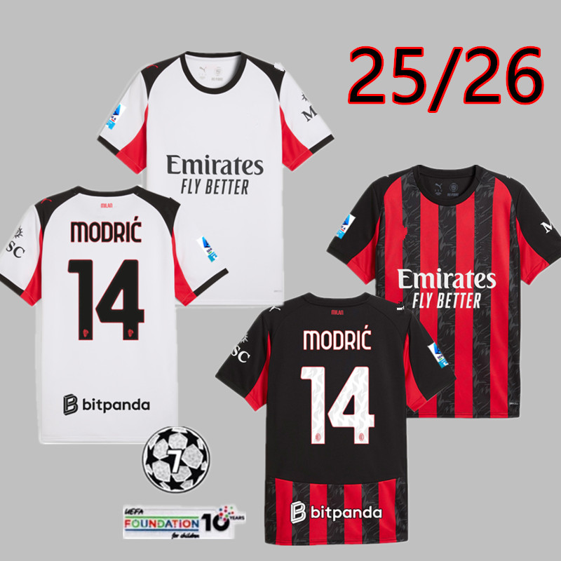 Modric 14 New 2025-26 AC Milan Home Kit Football Shirt | Shopee Malaysia