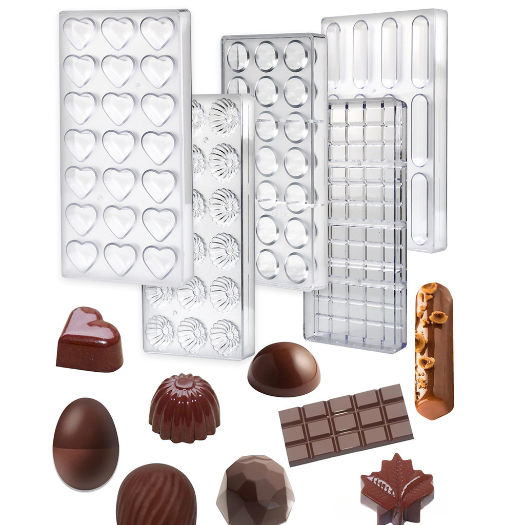 Chocolate Mold DIY Baking Tool Hard Plastic Transparent Chocolate Candy ...