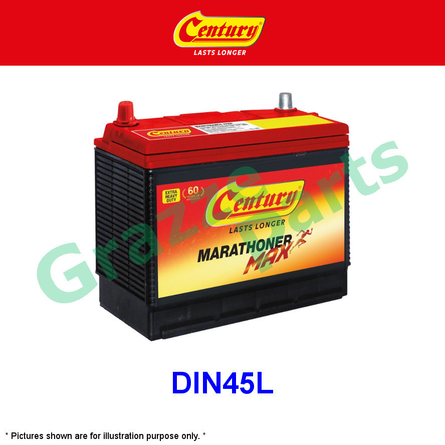 Century Marathoner Max MF CMF EFB DIN45 | DIN45L | LN1 (43AH) Car ...