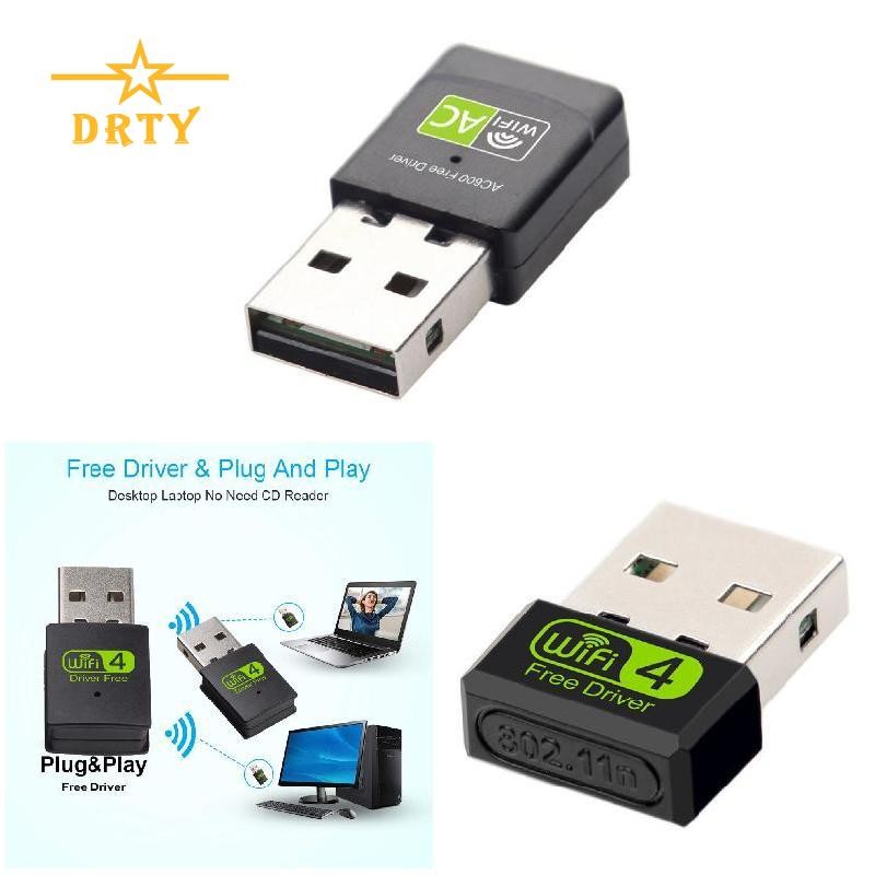 2 IN 1 USB WiFi Adapter Dual Band Wireless External Receiver Dongle for ...