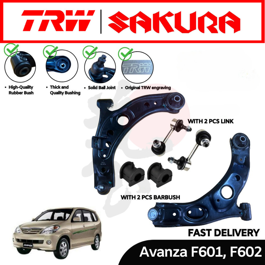 Toyota Avanza F601 F602 Heavy Duty Lower Arm With OEM Stabilizer Link ...