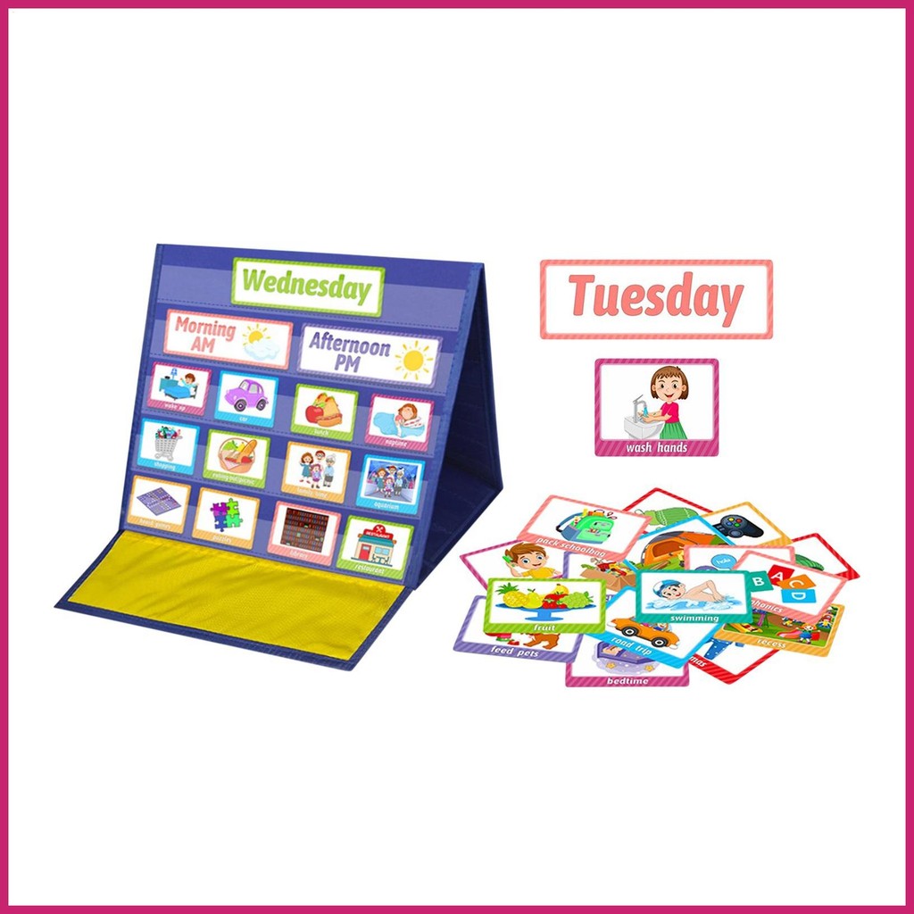 Visual Schedule Visual Planner Board with 144 Cards Portable Flexible ...