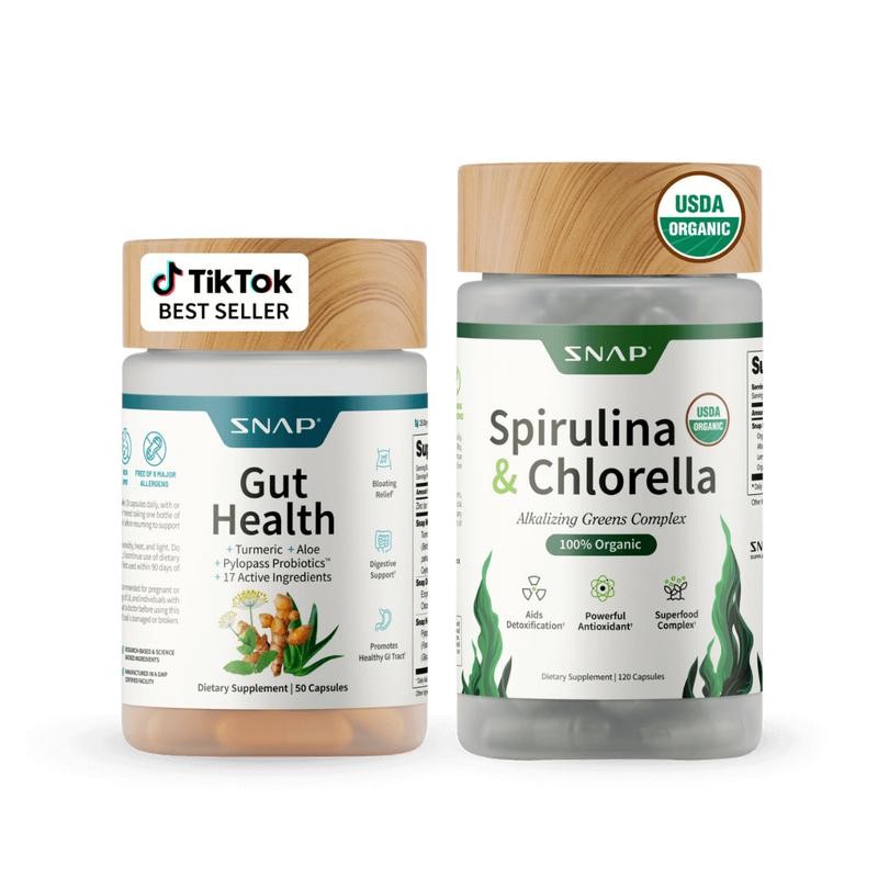 Gut Health Bundle - Snap Supplements - Gut Health + Spirulina ...