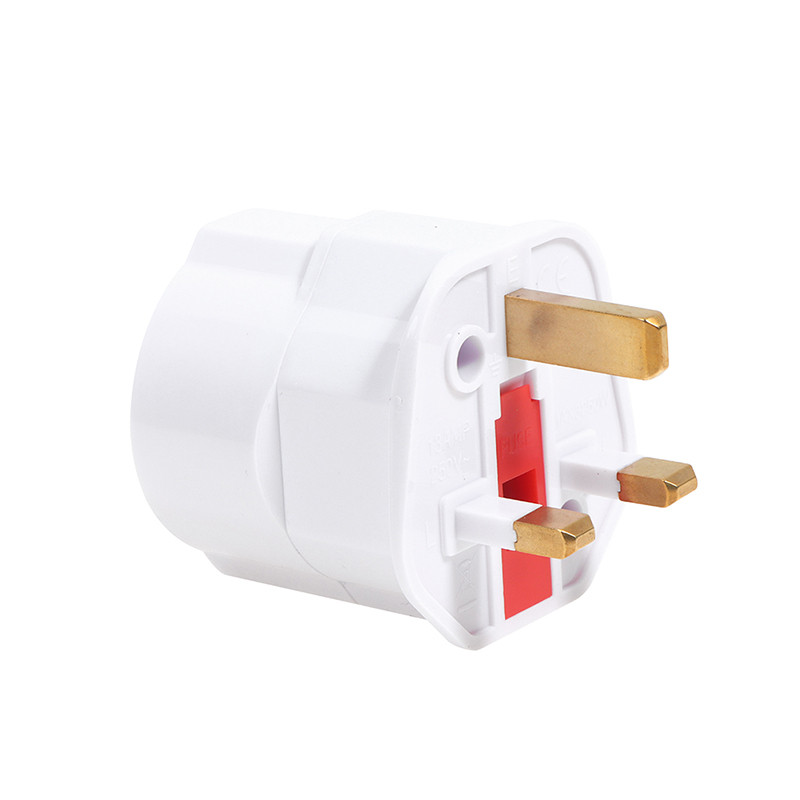[T&B Aug] EU Euro 2 Pin To UK 3 Pin Plug AC Universal Adapter Travel ...
