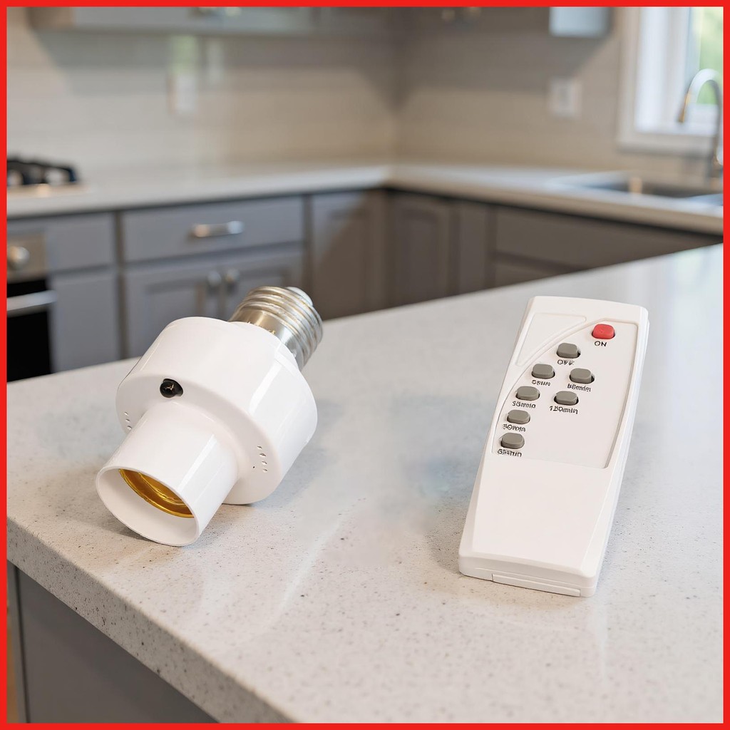 Light Bulb Socket E27 Lamp Socket Timing Function Wireless Lamp Base ...