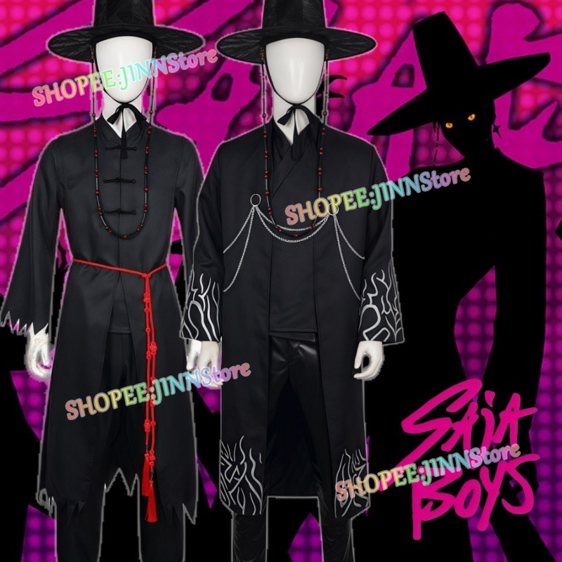-JINN-Animated DEMON HUNTERS Cosplay Costume JINU SAJA Black Stage ...