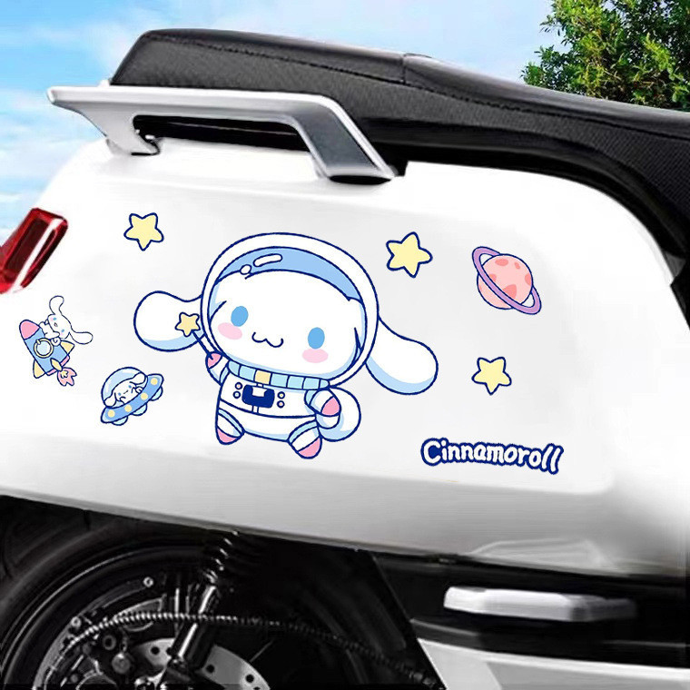 Cartoon Cute Stickers Decoration Motorcycle Cinnamoroll Stickers Car ...