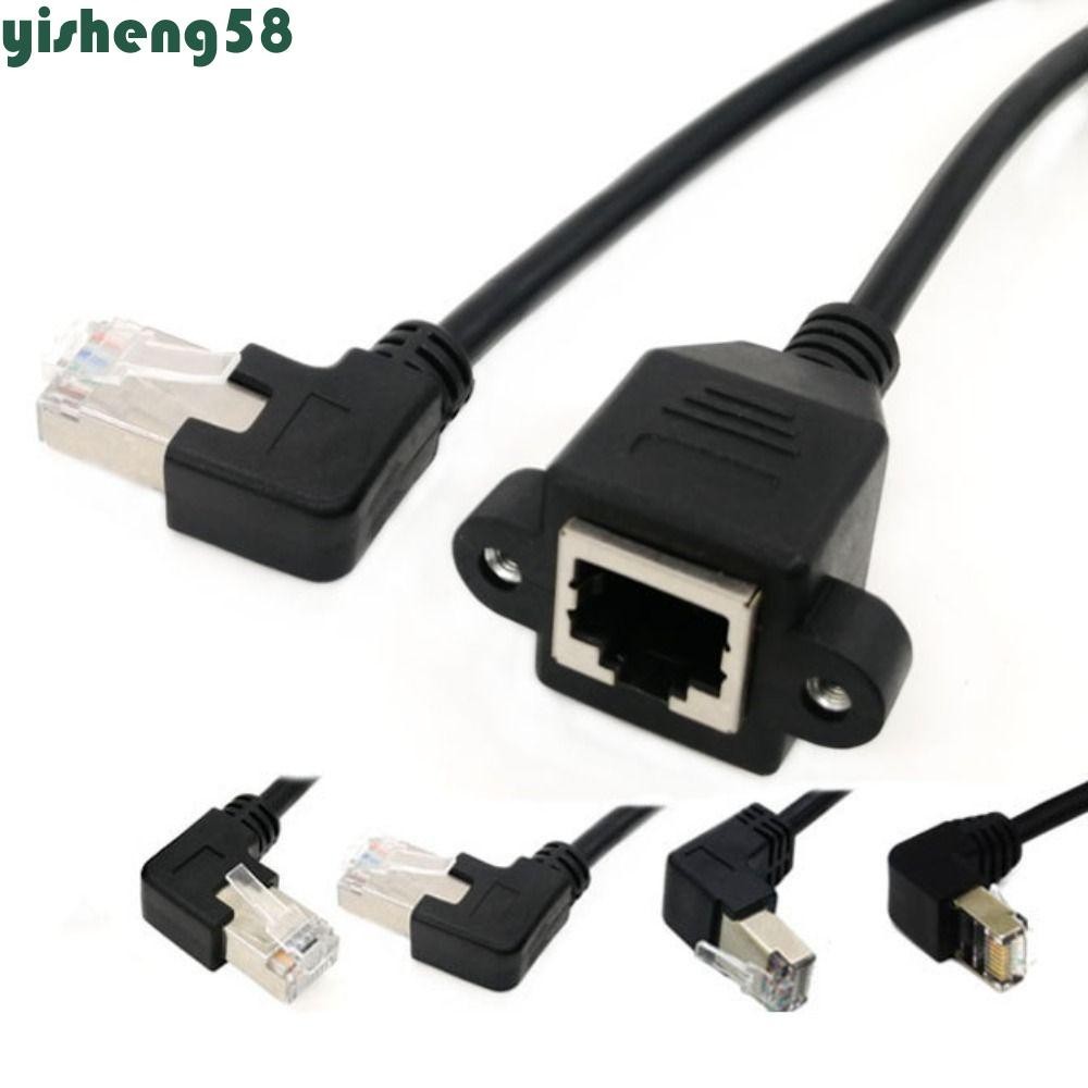 YISHENG RJ45 Cable Multiple Angles With Ears 0.6m Male To Female 8Pin ...