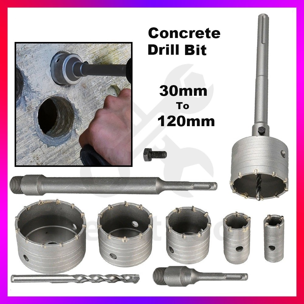 Tungsten Carbide Concrete Hole Saw Wall Drill Bit Core Cutter Cement ...