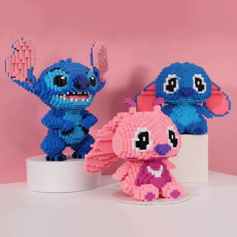 Stitch Building Blocks Cartoon Angel Assembled Building Block Toys Male ...