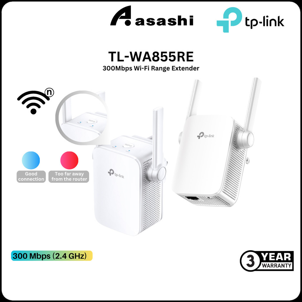 TP-Link TL-WA855RE 300Mbps Wi-Fi Range Extender / Repeater / Access ...