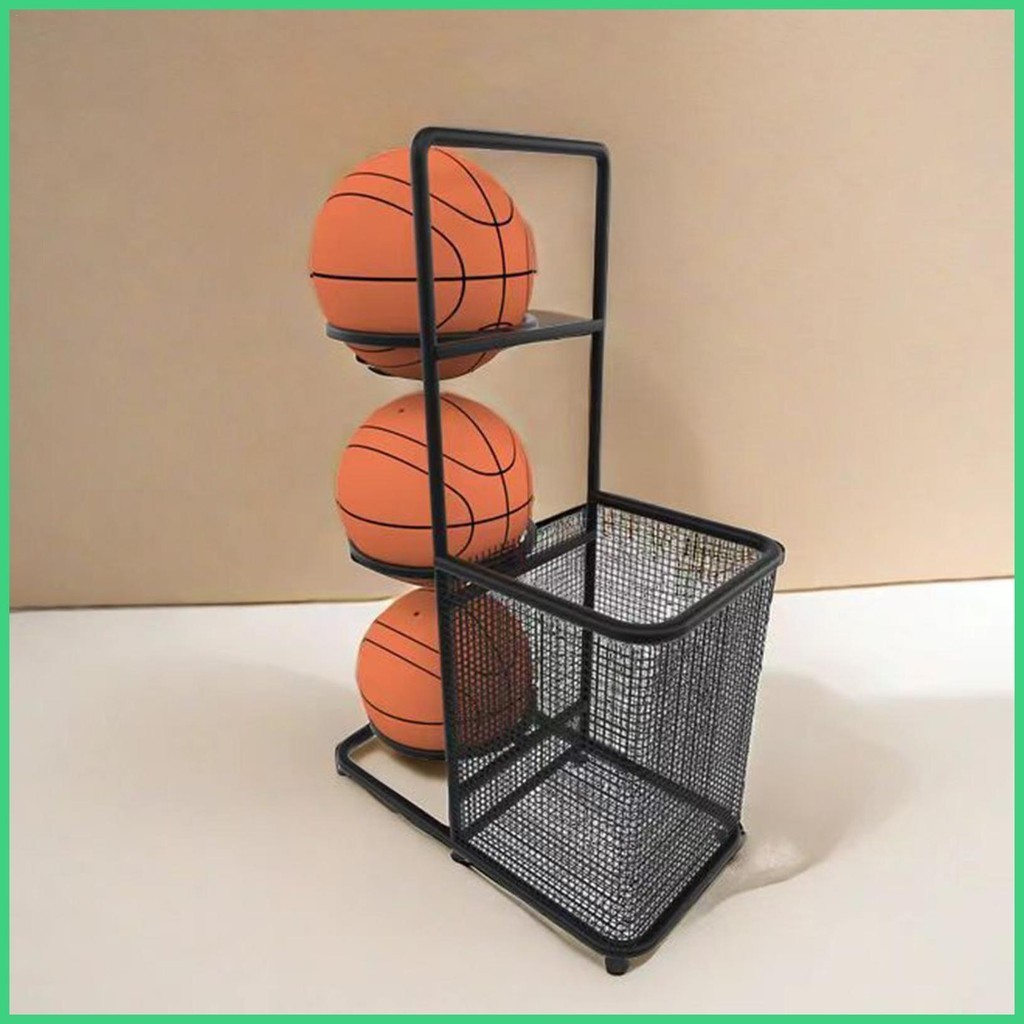Basketball Rack Garage Football Holder Organizer Multi Layer Ball ...