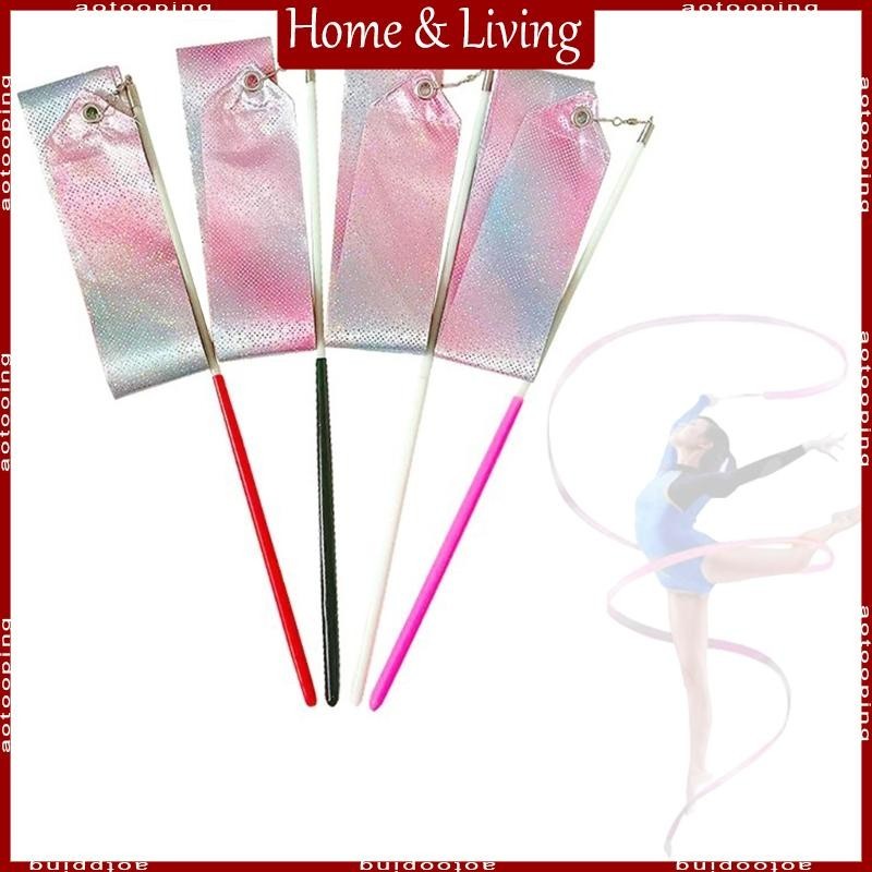 AOTO Rhythmic Dance Ribbons Gymnastics Ribbon Streamers Dancing ...