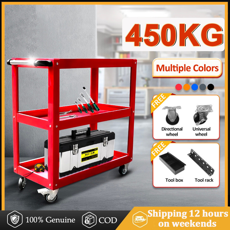 Ready Stock Tool Cart Trolley 3 Layer Service Trolley Heavy Duty Metal ...