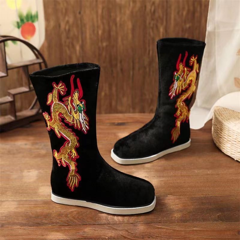 Ancient Costume Hanfu Cloth Boots Men Women Ancient Shoes Minister High ...
