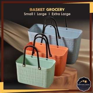 BC Grocery Basket Japanese Style Large Square Basket Hard Basket ...