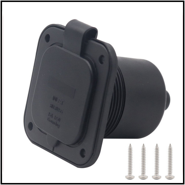 CI 125V 15A RV Power Inlet Plug, 5-15P 3-Pin RV Shore Power Inlet ...