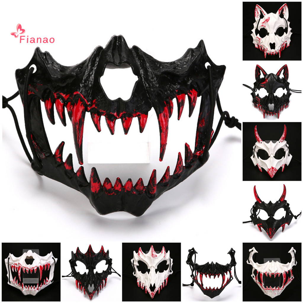 Halloween Event Prop Ferocious Look Costume Mask Scary Animal Skeleton ...