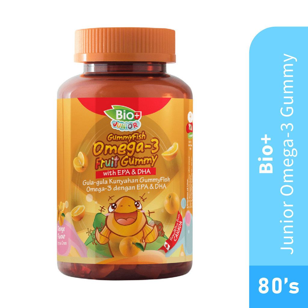 BIO+ Junior Omega 3 Gummy 80's Gula gula 软糖 vitamin 維他命 c for kids ...