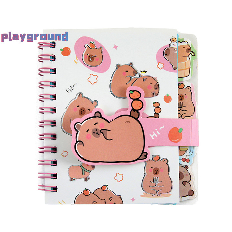 [playground] Cute Capybara Coil Book A7 Loose-Leaf Notebook Notepad ...